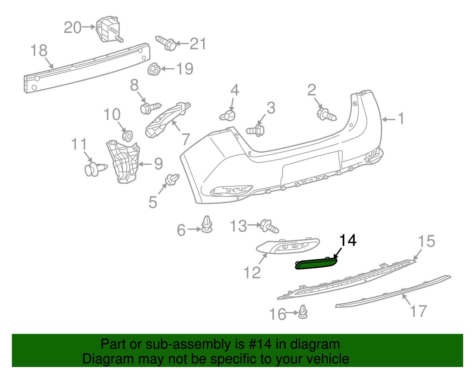 Genuine Toyota Reflector part# 81920-12110 for 2016-2018 Toyota ...