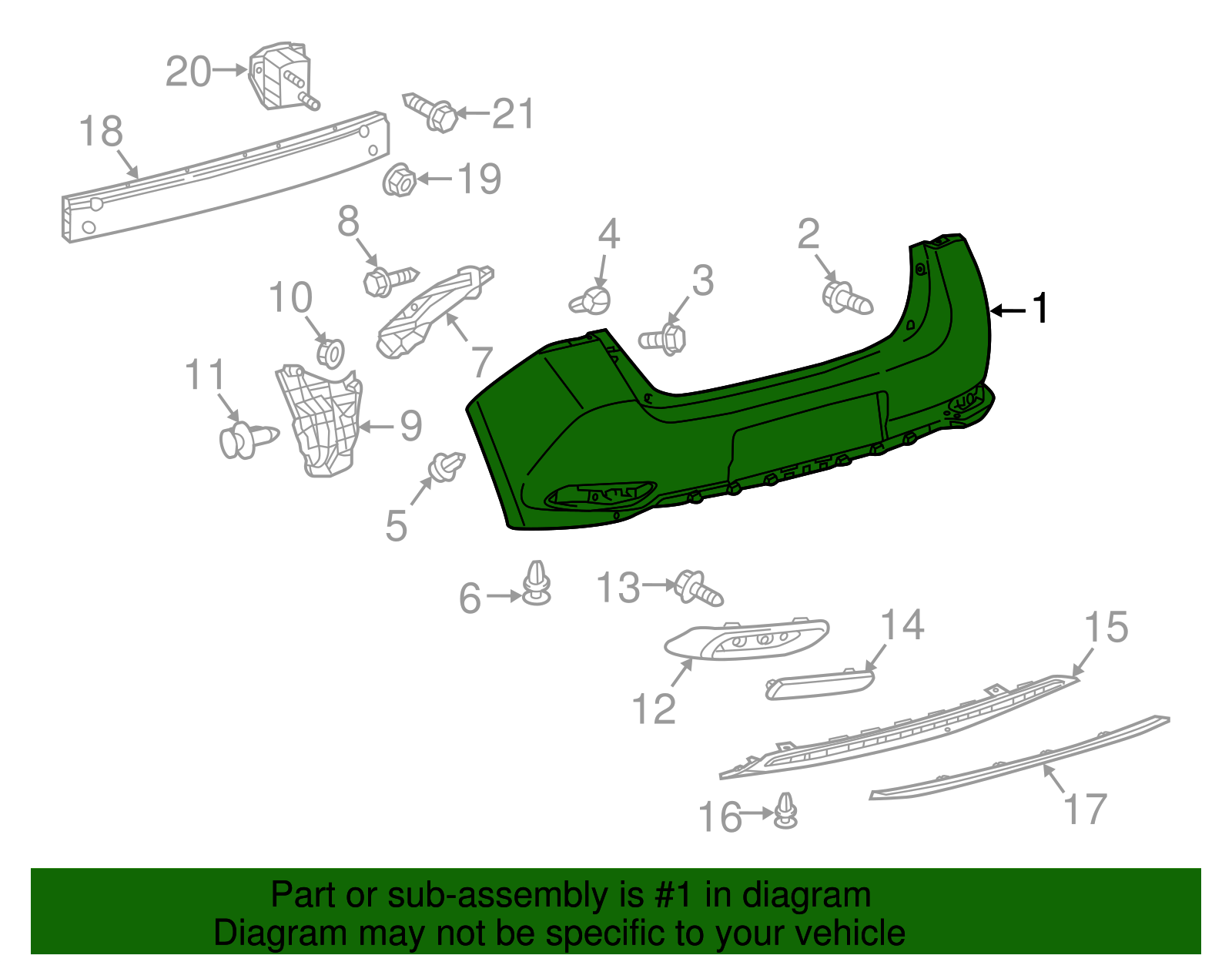 Toyota Cover Rear Bumper L C Part# 5215912950 | Toyota Of Colorado ...