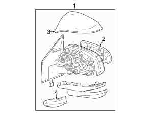 Toyota Mirror Cover Right Super White Part# 879150r910 | Toyota of ...