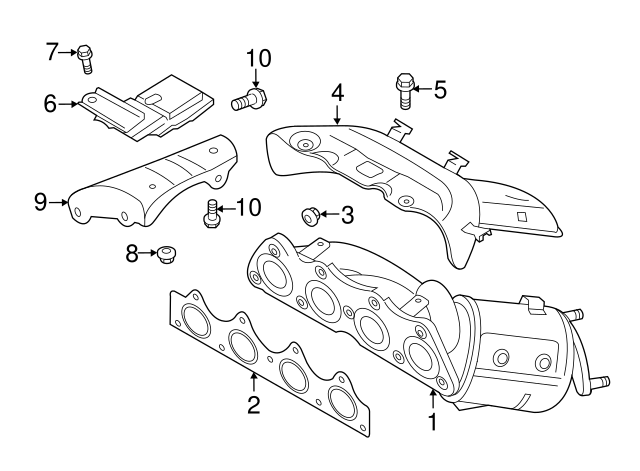 28521-2B400 - Mnfd W/Converter Gasket - 2012-2019 Hyundai | World OEM ...