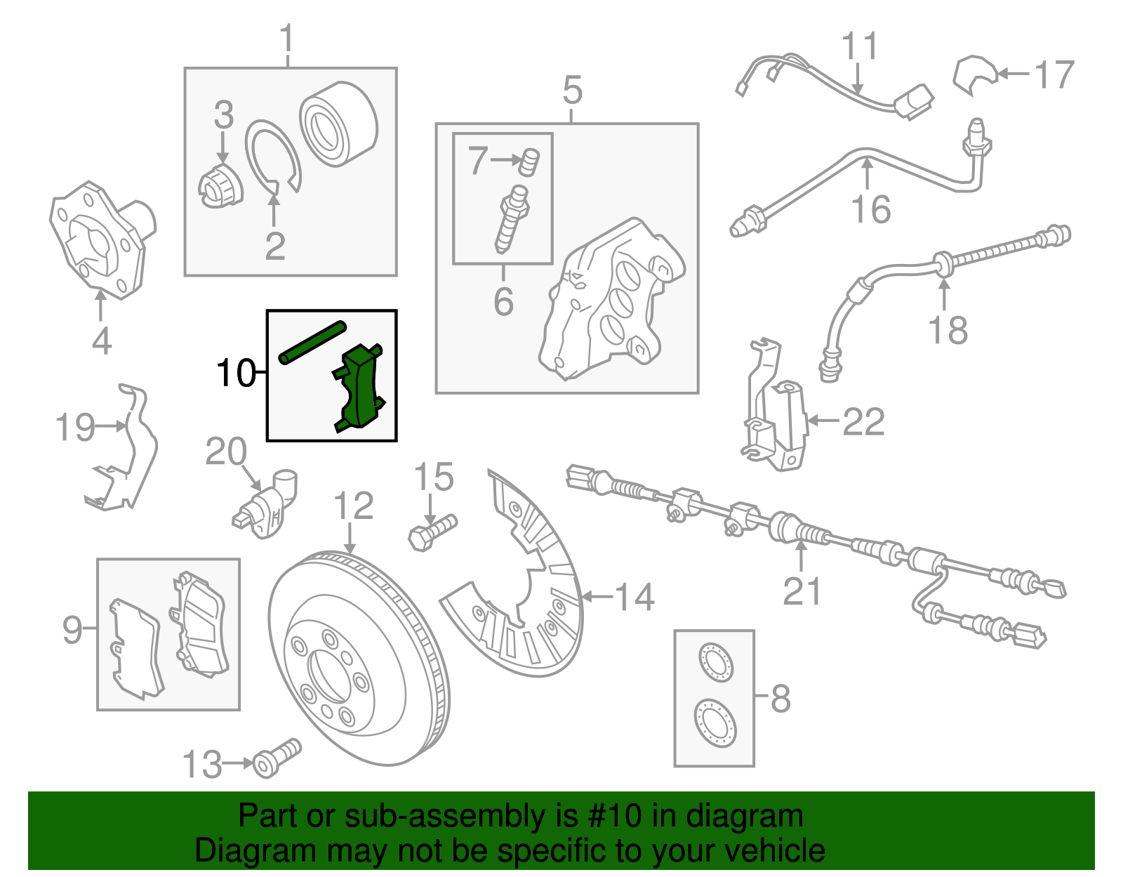 2006-2017 Volkswagen Touareg Brake Pads Mount Kit 7L6-698-269-B ...