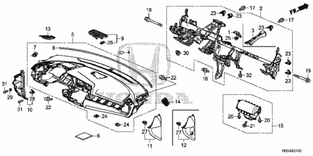 77103-TBA-A00 - Block, Foam 2016-2020 Honda Civic | Honda Parts Online