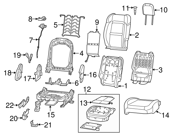 Cover-Front Seat Cushion - Driver's Side (LH) 6PU23NR3AF | TascaParts.com