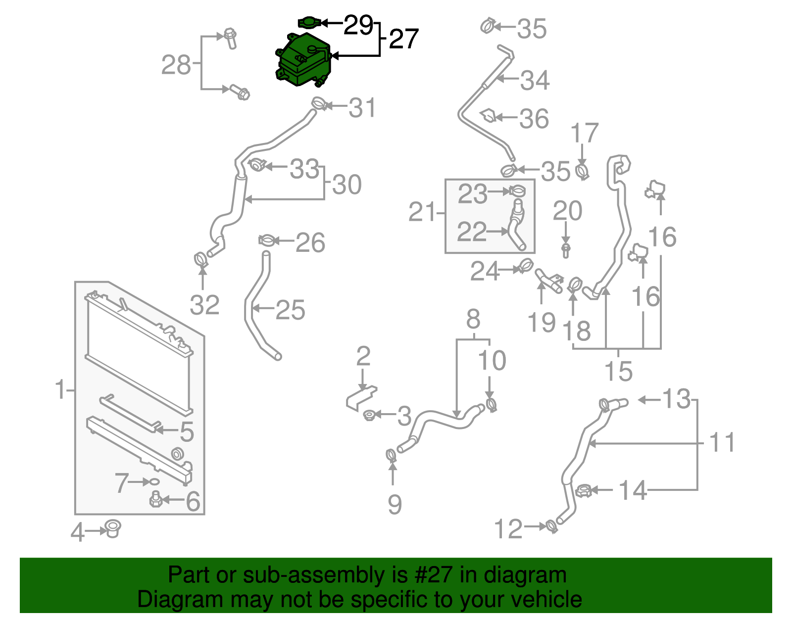 CY01-15-350A - Expansion Tank - 2007-2015 Mazda CX-9 | Mazda Swag