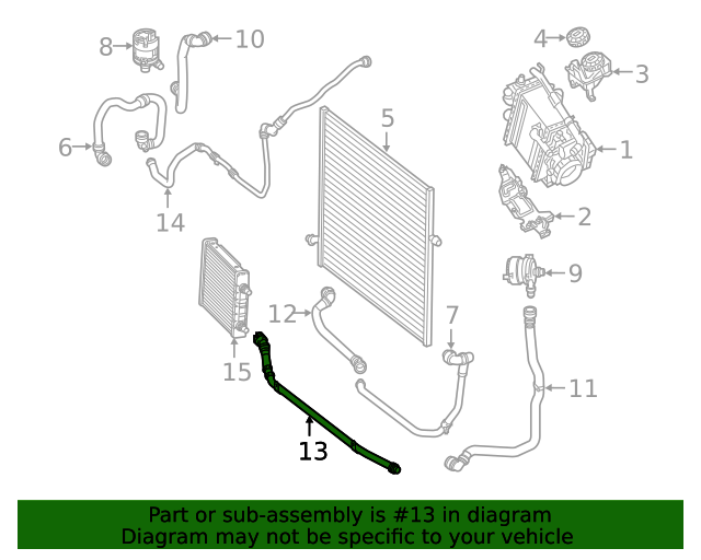 222-501-73-01 - Connector Hose 2018-2021 Mercedes-Benz S 63 AMG ...