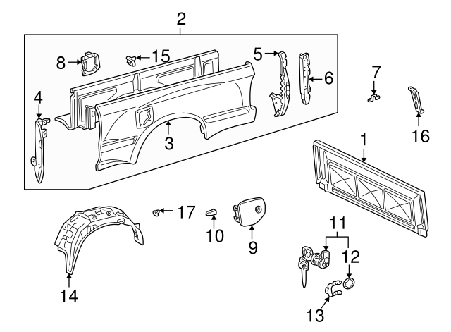 1995-2004 Toyota Tacoma Front Post 65503-04010 | Toyota Parts Center