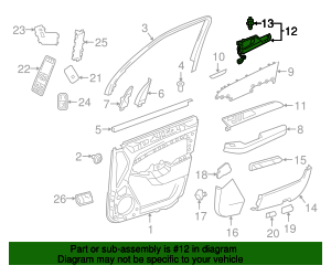 166-760-06-61 - Interior Door Handle 2012-2019 Mercedes-Benz ...