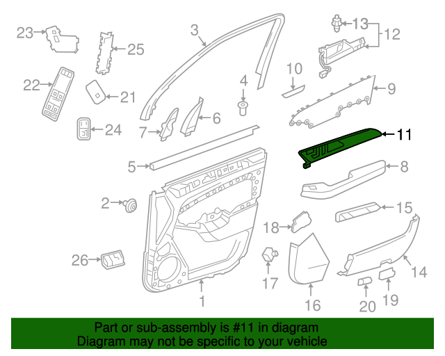 166-720-33-22 - Switch Bezel - 2016-2019 Mercedes-Benz ...