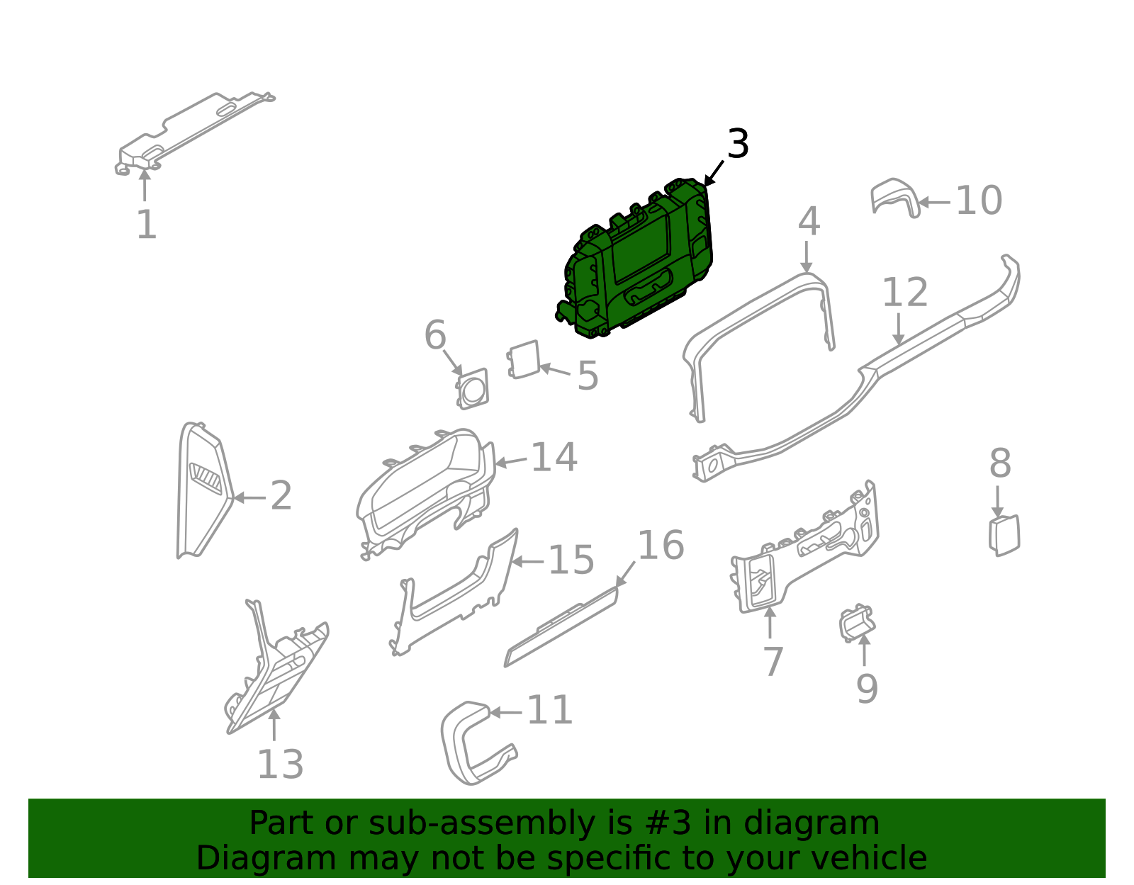 2021-2024 Ford Radio Bezel ML3Z-18842-BB | OEM Parts Online