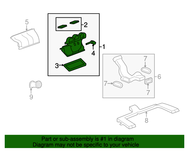2008-2015 GM Auxiliary Air Conditioning Air Outlet Duct 96800880 ...