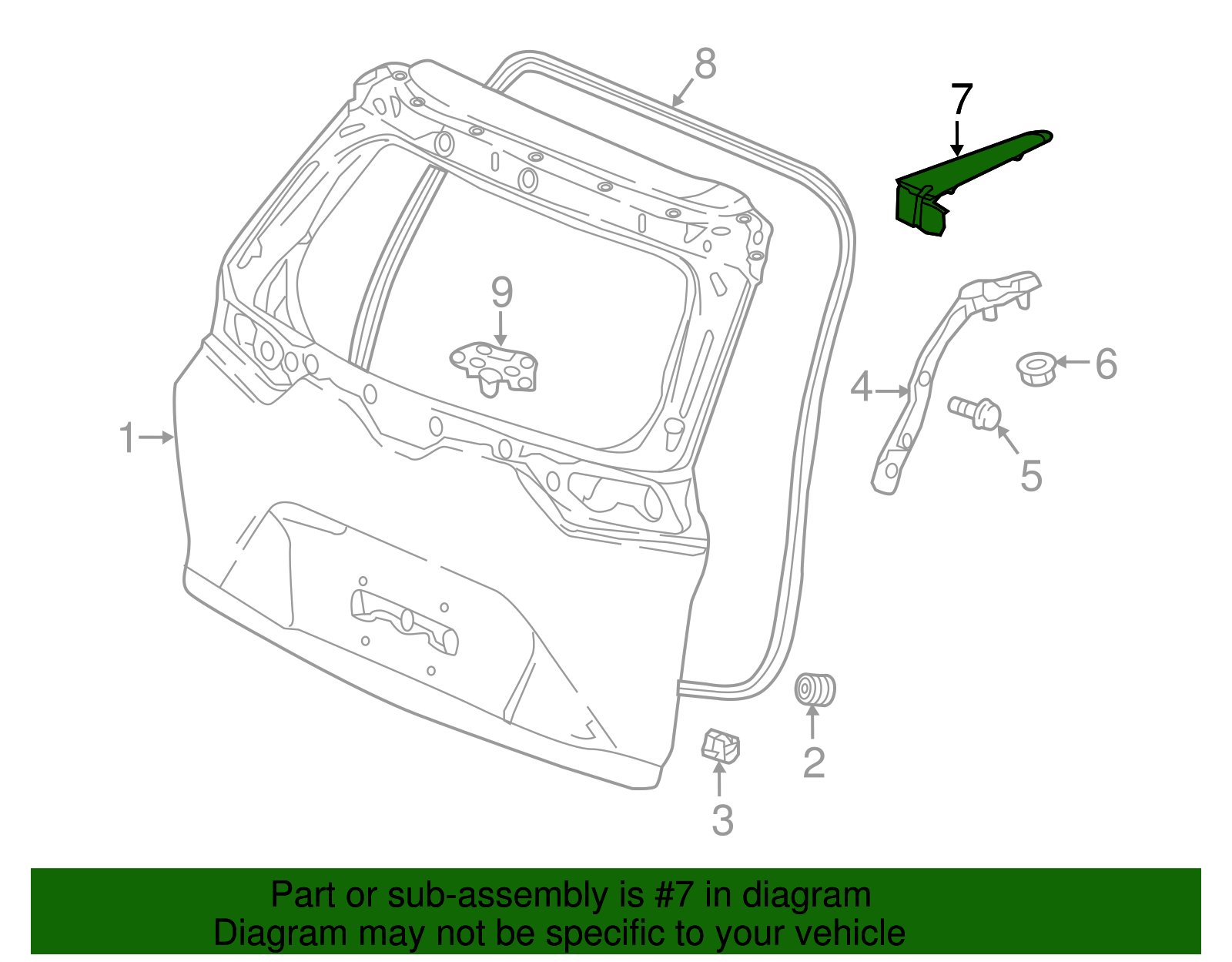 74835-TLA-A01 - Cover R Tailgate Hinge - 2017-2020 Honda CR-V | Genuine ...
