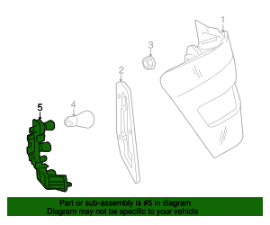204-820-16-77-64 - Tail Light Socket 2010-2012 Mercedes-Benz GLK 350 ...