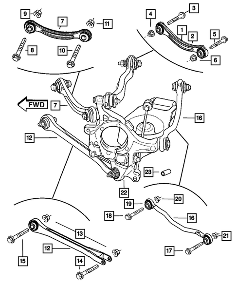 Rear Suspension and Cradle for 2012 Dodge Charger | My Mopar Parts