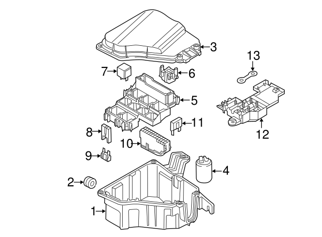 4H0-937-503 - Relay & Fuse Plt 2011-2018 Audi | Audi OEM Parts