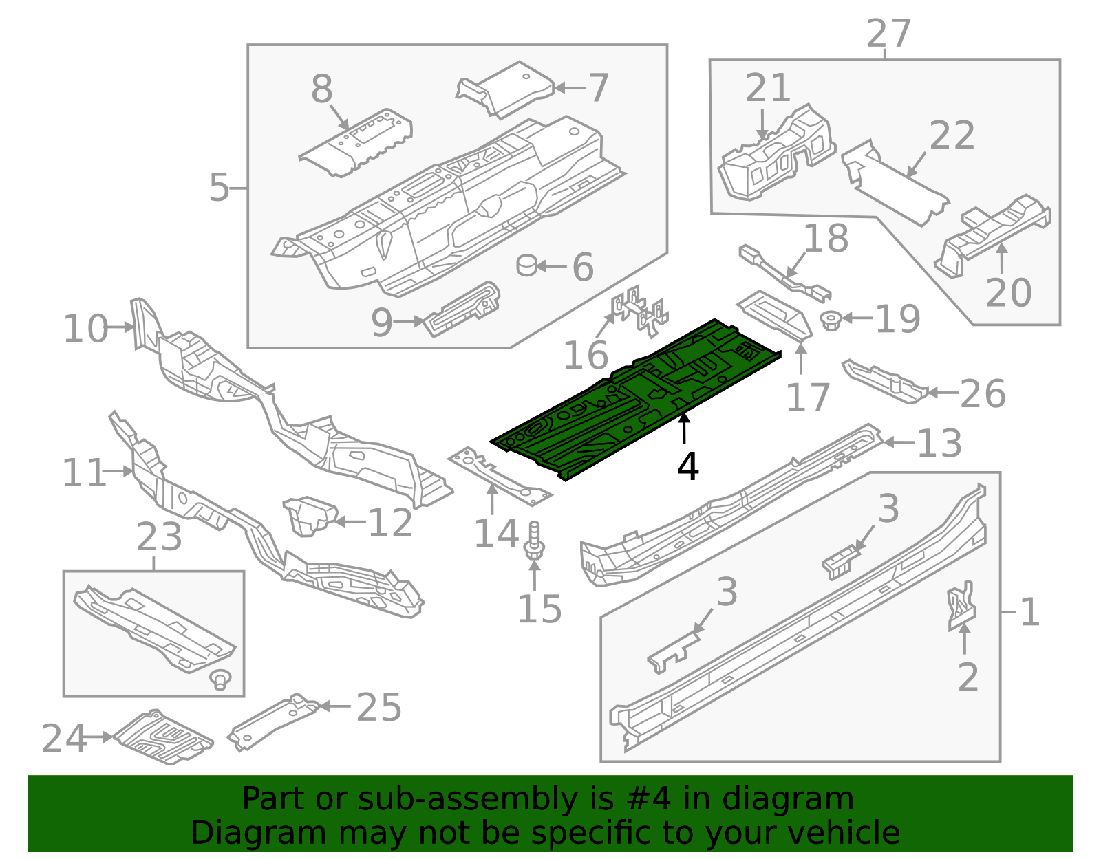 2018-2024 Volkswagen Tiguan Floor Pan 5Q0-803-206-F | VW Direct Auto Parts