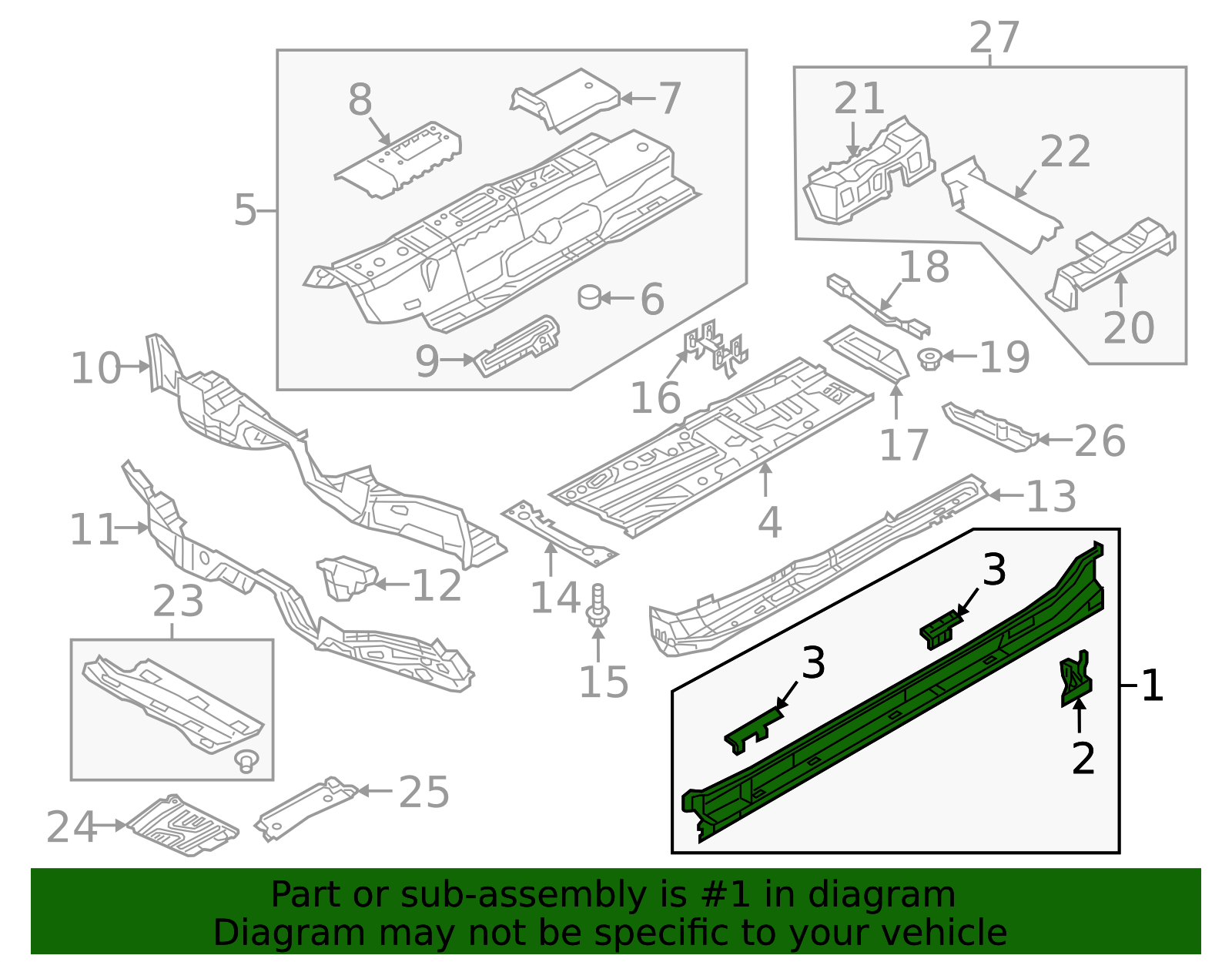 5QN-801-252-A - Inner Rocker - 2018-2020 Volkswagen Tiguan | World VW Parts
