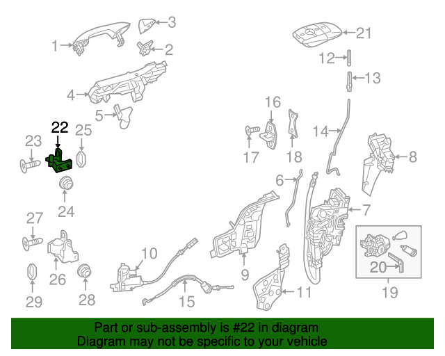 2017-2020 Mercedes-Benz Upper Hinge 205-720-15-37 | MB Online Parts