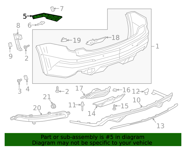 2021-2023 Cadillac XT6 F Guide 84205479 GM | GMPartsDirect.com
