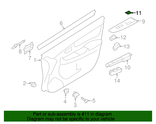 2003-2020 Subaru Switch Bezel Cap 94280SA000VH | Subaru Parts Store