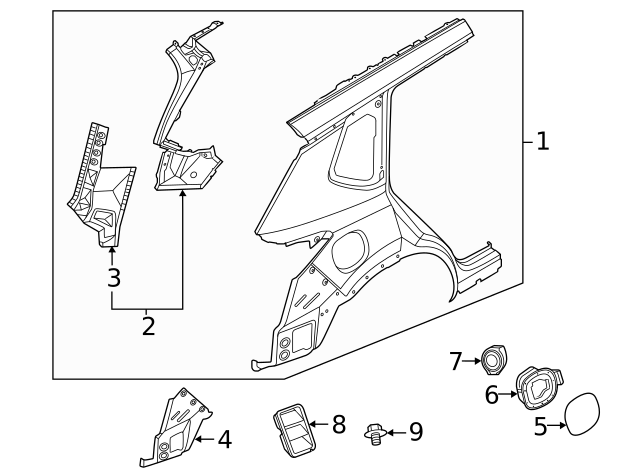 G8118-6RAMA - Lower Extension 2021-2024 Nissan Rogue | Nissan Parts ...