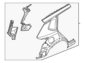 2021 Nissan Rogue Quarter Panel Assembly G8100-6RAMA | TascaParts.com
