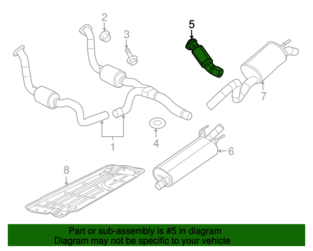 2008-2009 Mopar Front Pipe 52855840AB | TascaParts.com