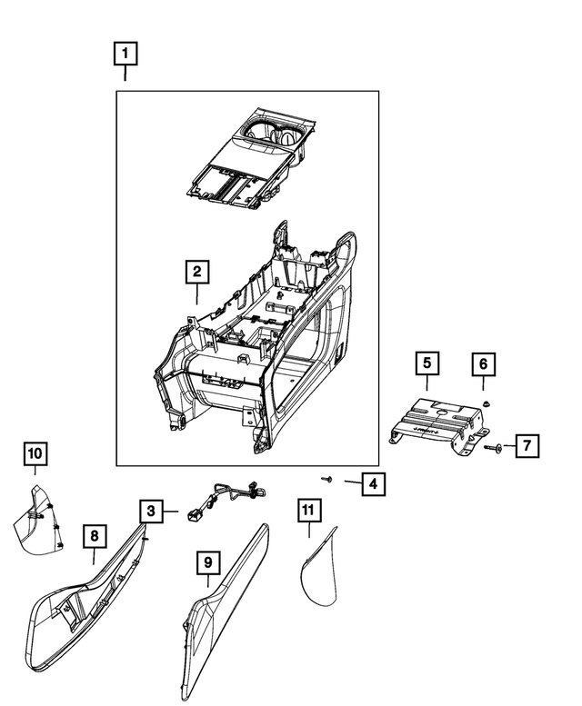 2022-2025 Chrysler Center Console Reinforcement 68530314AA | Mopar eStore
