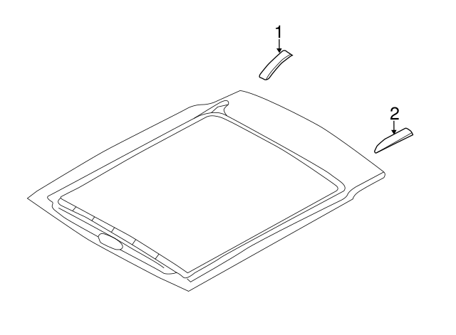2012-2019 Land Rover Range Rover Evoque Roof Molding LR055428 ...