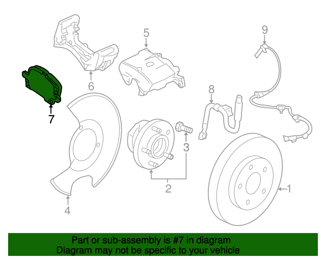 2011-2017 GM Front Disc Brake Pad Set with Clips 13312895 GM ...