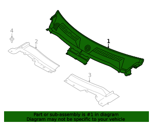 LR181859 - Cowl Grille 2020-2023 Land Rover | AutoNation Parts