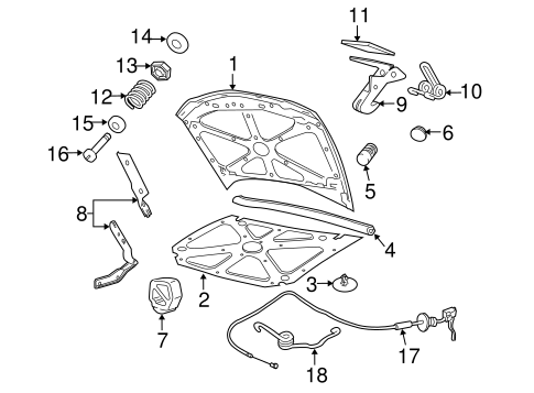 Hood & Components for 2005 Pontiac GTO | OEM GM Parts