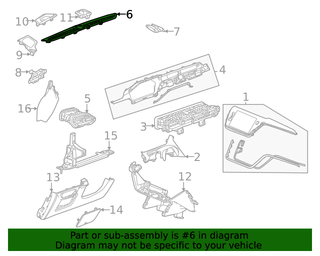Windshield Defroster Nozzle Grille 42823914 GM | GMPartsDirect.com