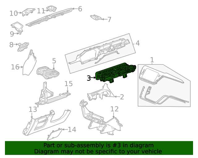 2022-2023 Chevrolet Dashboard Air Vent 42764046 | GMPartsDirect.com
