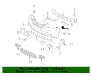 2005-2015 Honda Grommet, Bumper Side 90101-SHJ-A01 | Honda Parts Direct