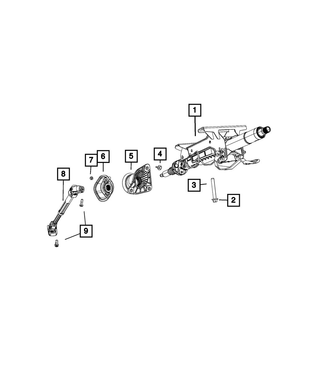 2016-2023 Mopar Steering Column 68271371AB | QuirkParts