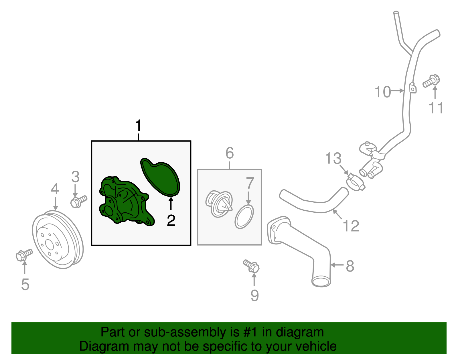 2014-2021 Subaru Water Pump 21110AA710 | OEM Parts Online