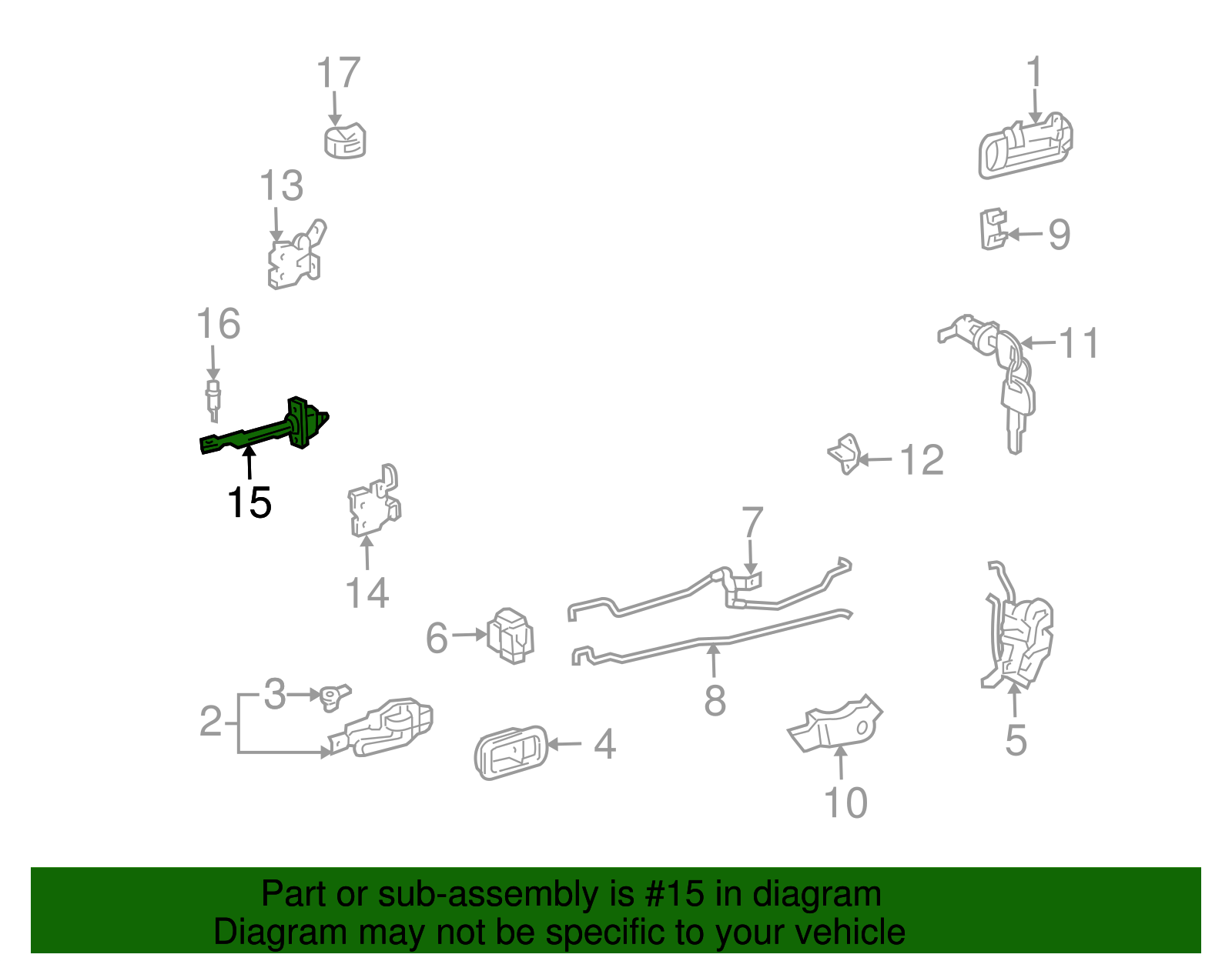 1998-2002 Toyota Land Cruiser Door Check 68620-60050 | Toyota Parts Center