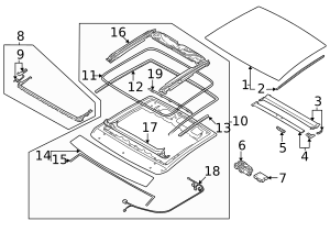 8Y5-877-049-B - Sunroof Frame 2022-2024 Audi | AutoNation Parts