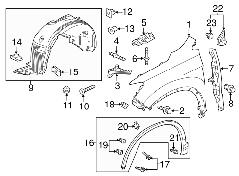 Bracket, R Front Fender - Honda (60212-TG7-A00ZZ) | hondapartguy