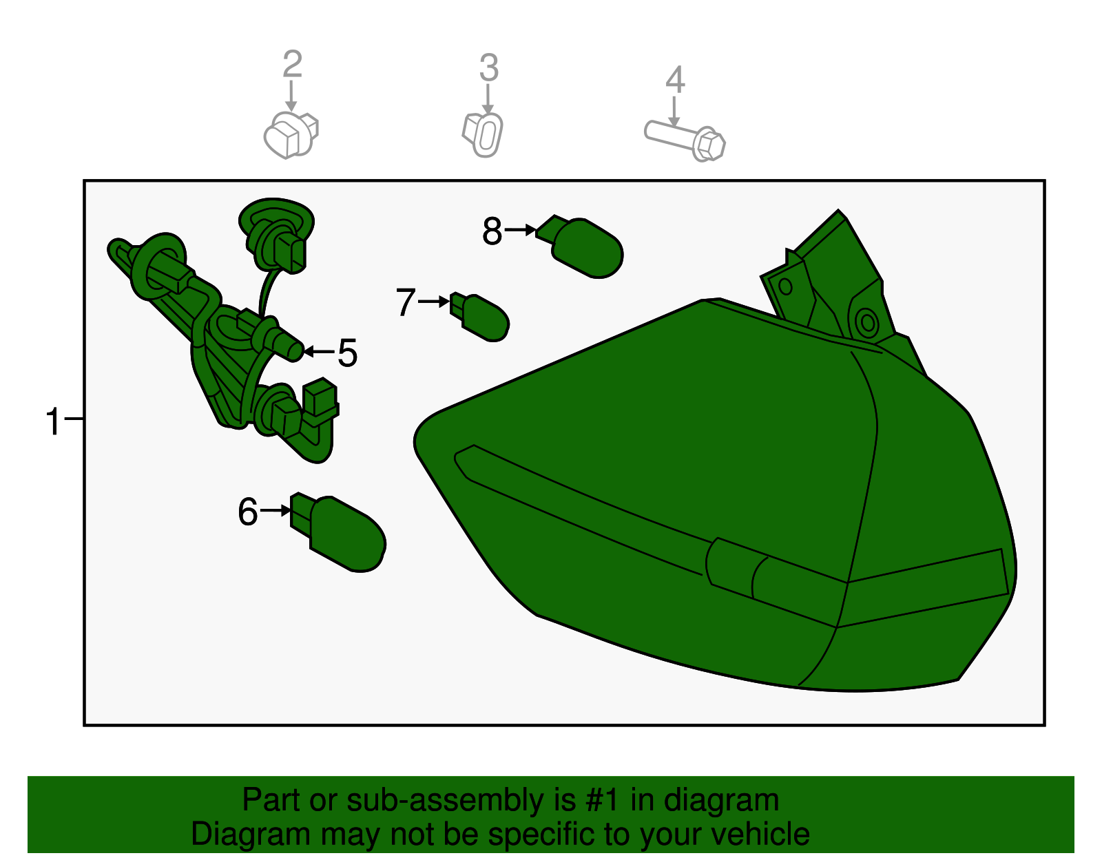 2014-2016 Nissan Rogue Tail Lamp Assembly 26555-4BA0A | Nissan RVA