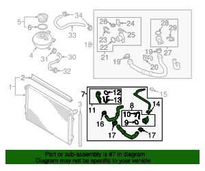 2015-2017 Audi Radiator Coolant Hose 5Q0-122-101-EA | AutoNation Parts