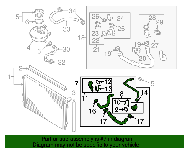 5Q0-122-101-EA - Upper Hose 2015-2017 Audi | Audi OEM Parts
