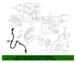 LR024203 - ABS Wheel Speed Sensor 2012-2015 Land Rover Range Rover ...