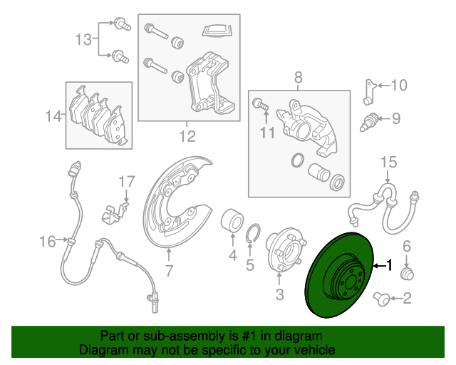 2012-2019 Land Rover Range Rover Evoque Rotor LR027123 | JaguarParts.com