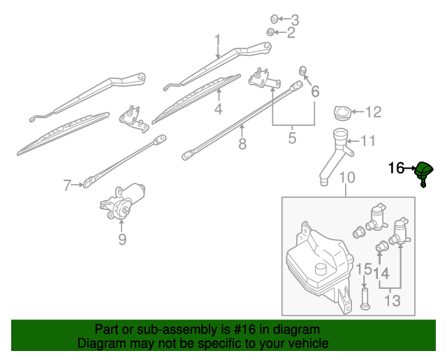 B8930-2Y005 - Nozzle Assembly-Washer No 2 - Discount Infiniti Parts
