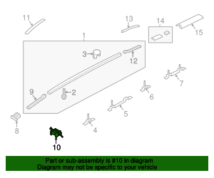 Genuine Front Rail Clip for 2013-2019 Hyundai | Part# 87246-2W000 ...