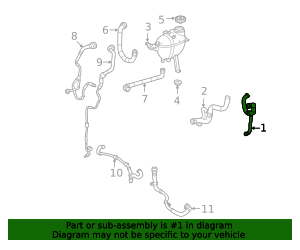 167-501-88-02 - Radiator Coolant Hose 2020-2023 Mercedes-Benz ...