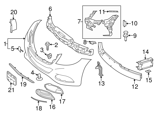 Mercedes-Benz OEM Center Molding Part# 222-880-01-08 | OEM Vehicle Parts
