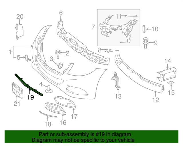 222-880-01-08 - Center Molding 2014-2017 Mercedes-Benz | Mercedes-Benz ...