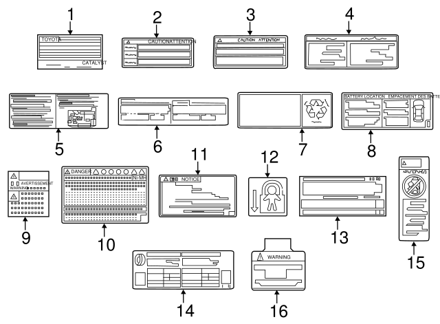 Toyota 2015-2018 Toyota Caution Label 88723-30210 | Toyota Parts
